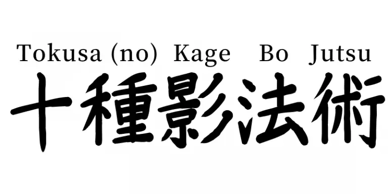 Ten Shadows Technique in Japanese kanji letters
