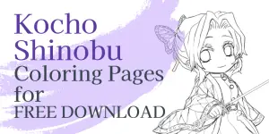 11 Shinobu Kocho Coloring Pages: Free Printable by Japanese Creators